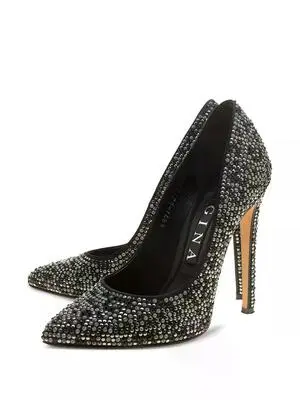 GINA 125mm Crystal Pointed-toe Pumps