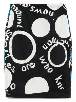 Versace 1990s Circle Print Skirt