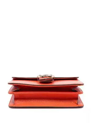 Gucci 2016-2025 Small Calfskin Interlocking G Crossbody Bag - Orange