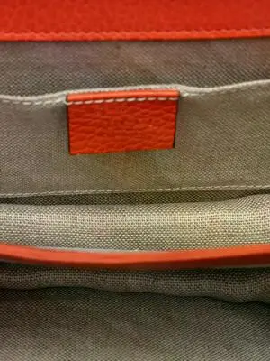Gucci 2016-2025 Small Calfskin Interlocking G Crossbody Bag - Orange
