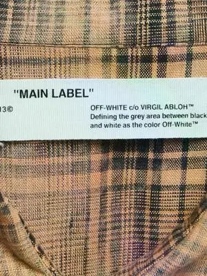Off-White Plaid Long-sleeve Shirt
