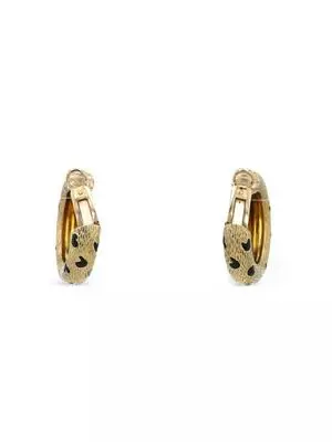 FRED 1970 18kt Yellow Panthère Hoop Earrings