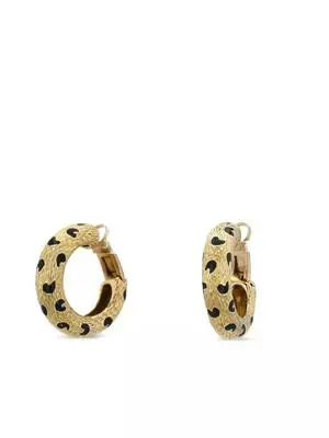 FRED 1970 18kt Yellow Panthère Hoop Earrings