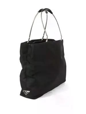 Prada 2010s Triangle-logo Tote Bag