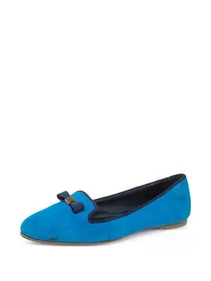 Tory Burch Bow-detail Suede Loafers