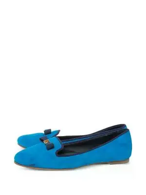 Tory Burch Bow-detail Suede Loafers