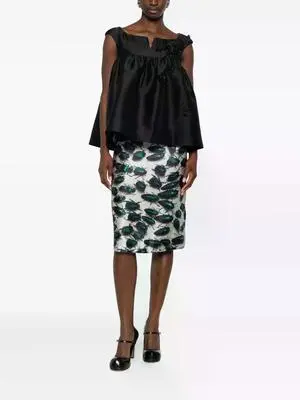 LANVIN Beetle Print High-waisted Skirt