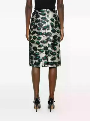 LANVIN Beetle Print High-waisted Skirt