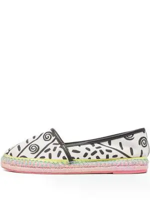 SOPHIA WEBSTER Printed Flat Espadrilles - White