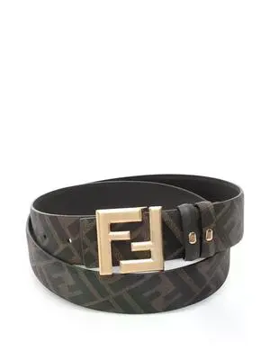 Fendi Ff-buckle Leather Belt - Brown