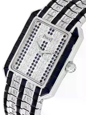 PIAGET Classic 18k White Gold Diamond And Sapphire Watch