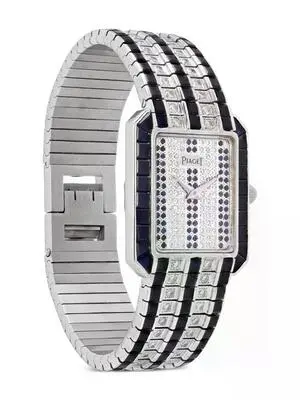 PIAGET Classic 18k White Gold Diamond And Sapphire Watch