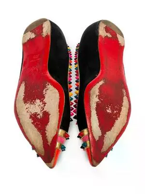 CHRISTIAN LOUBOUTIN Spike-studded Flat Pumps