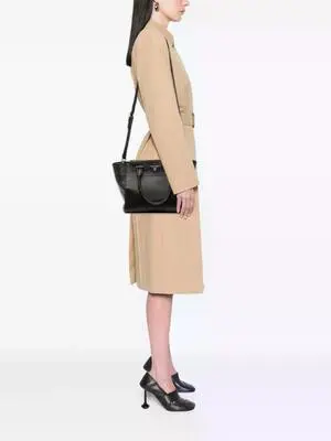 Prada Small City Calf Stitched Twin Pocket Satchel