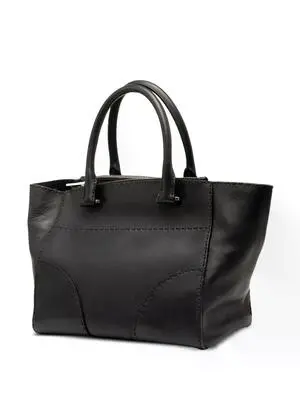 Prada Small City Calf Stitched Twin Pocket Satchel