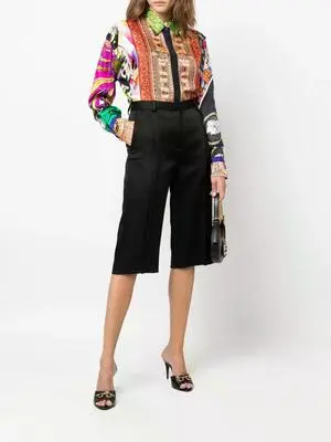 Versace 1990s Abstract Print Silk Shirt