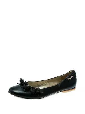 Dsquared2 Flower-detail Leather Ballet Flats
