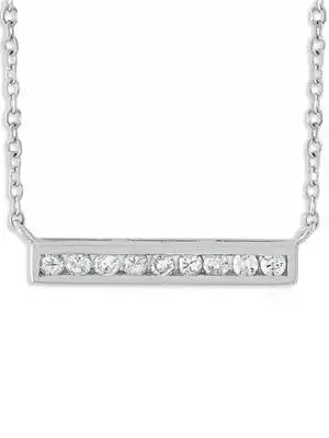 LB EXCLUSIVE 14k White Gold Diamond Necklace - Silver