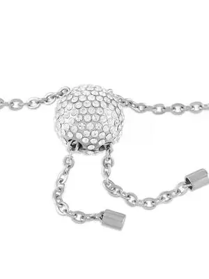 Calvin Klein Crystal-embellished Cable-link Bracelet - Silver