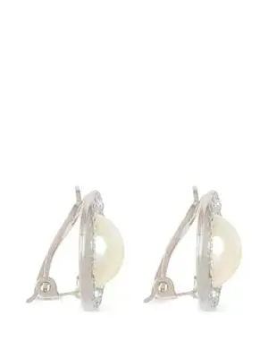Dior 1970s Pearl And Crystal Clip-on Earrings