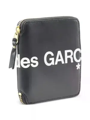 Comme Des Garçons Logo Leather Wallet - Black