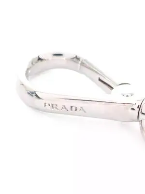 Prada Triangle Logo Keychain