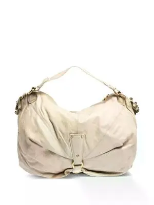 Roberto Cavalli Ruched Leather Shoulder Bag