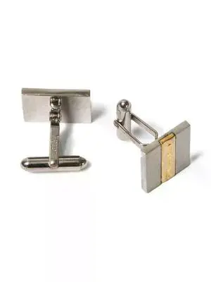 Dior 1980s Logo-engraved Cufflinks