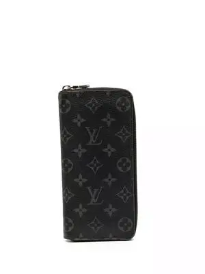 LOUIS VUITTON 2021-2025 Monogram Eclipse Vertical Zippy Wallet Long Wallets - Black