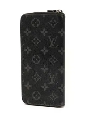 LOUIS VUITTON 2021-2025 Monogram Eclipse Vertical Zippy Wallet Long Wallets - Black