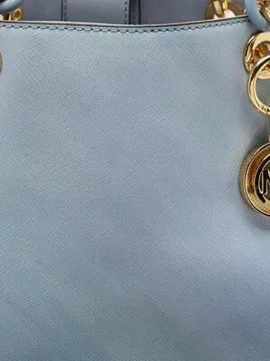Michael Kors Cynthia Leather Tote Bag - Blue