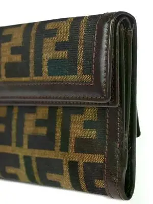 Fendi 1990-2000s Zucca Leather Wallet