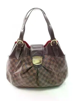 LOUIS VUITTON Damier-pattern Pleated Tote
