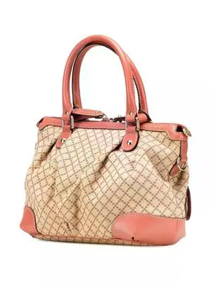 Gucci Diamante Canvas Sukey Satchel - Brown