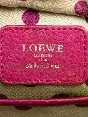 Loewe 2015 Grained Bicolor Calfskin Cruz Satchel