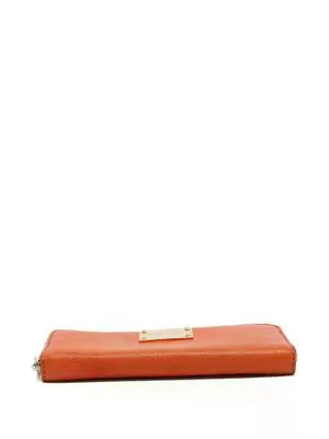 Michael Kors Leather Zip Wallet - Orange