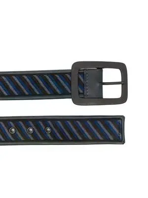 ROMEO GIGLI 1990s Striped Belt - Blue