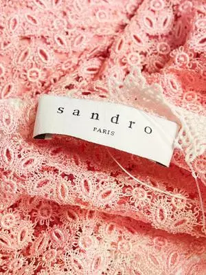 Sandro Lace Puff-sleeve Dress