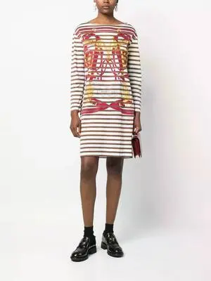 Hermès Brides De Gala Striped Dress