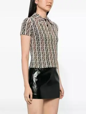 Fendi 1990-2000s Zucca Short Sleeve Top