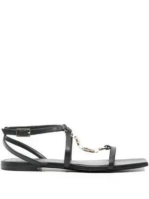 Lanvin Gold Tone Sandals For Women