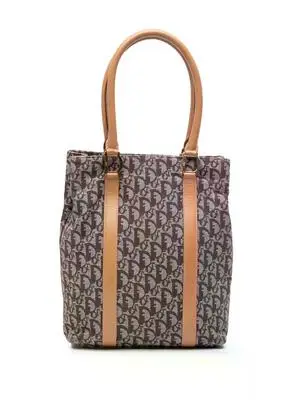 Dior 2002 Diorissimo Trotter Canvas Tote Bag - Brown
