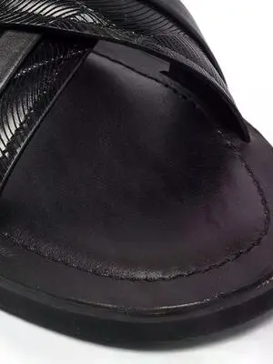 MALONE SOULIERS Gabriel Cross-strap Leather Sandals