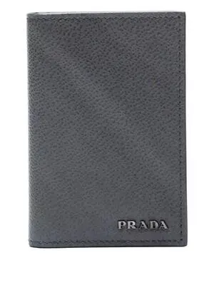 Prada 2020-2025 Saffiano Leather Cardholder - Grey