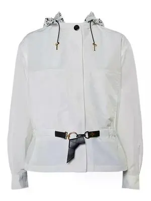 LOUIS VUITTON Monogram Belt Jacket - White