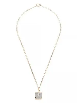 Celine 1990s Logo Pendant Necklace - Gold