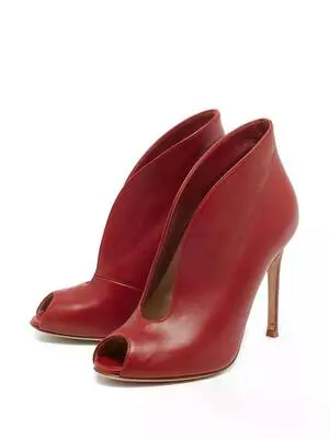 GIANVITO ROSSI 100mm Peep-toe Ankle Boots