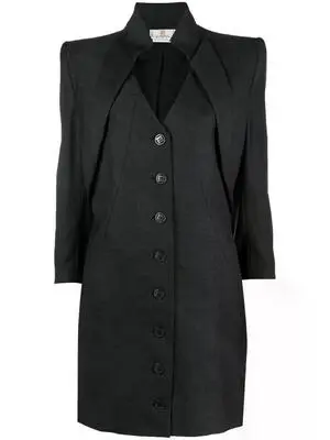 Givenchy 1990s Layered Single-breasted Coat