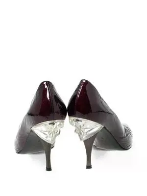 Casadei Pointed-toe Crystal-heel Pumps