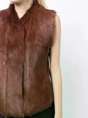Hermès Sleeveless Fur Jacket